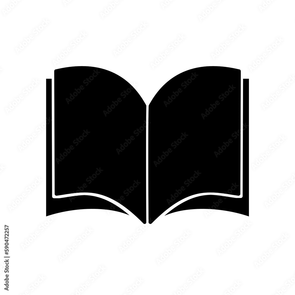 Blank open book icon. PNG image. Stock Illustration | Adobe Stock