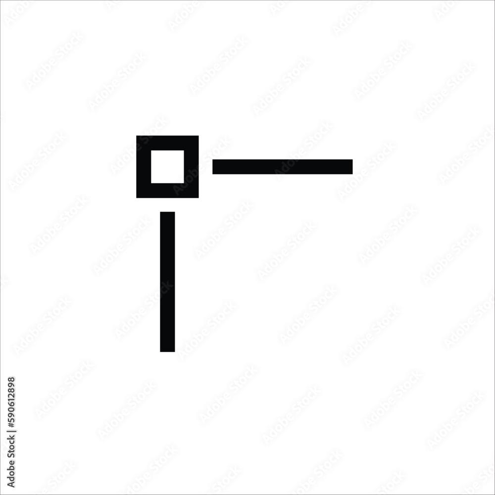 Bezier Curve Icon Anchor Point Flat Sign Design Bezier Line Curves Point Symbol Line