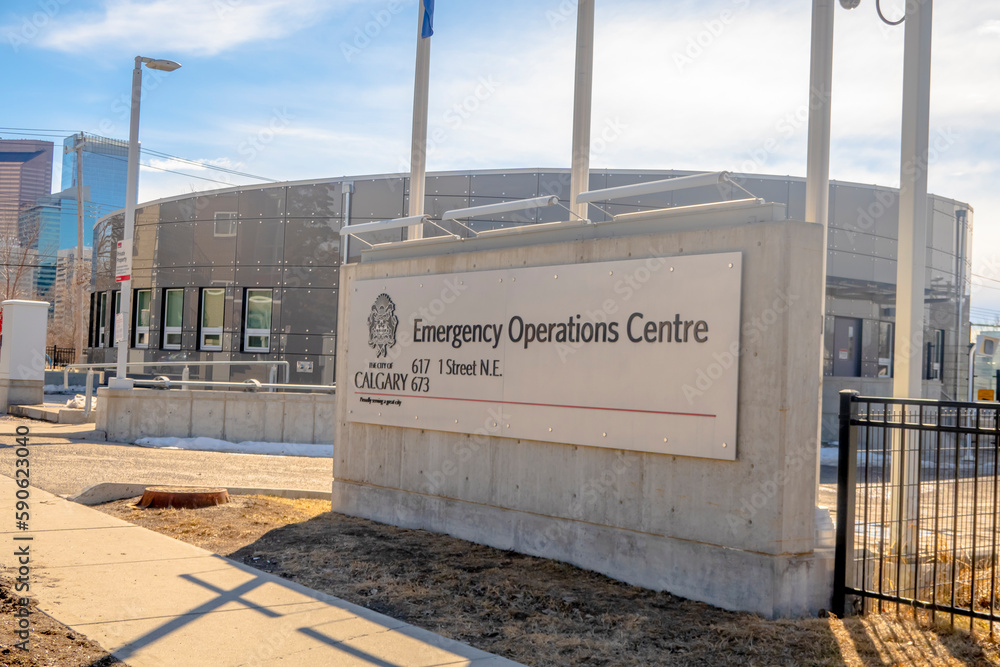 Calgary, Alberta, Canada. Apr 07, 2023. An Emergency operation centre ...