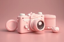 Pink Retro 35 MM Camera Free Stock Photo - Public Domain Pictures