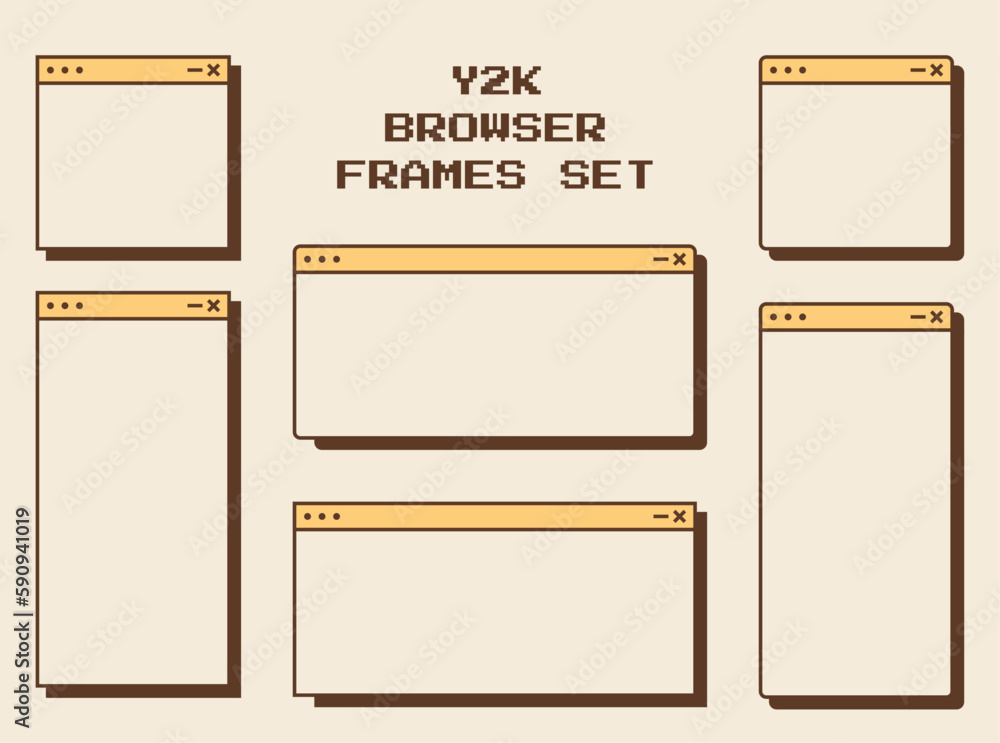 Y2K Retro computer interface, 90s vintage style. Cute old school web ...