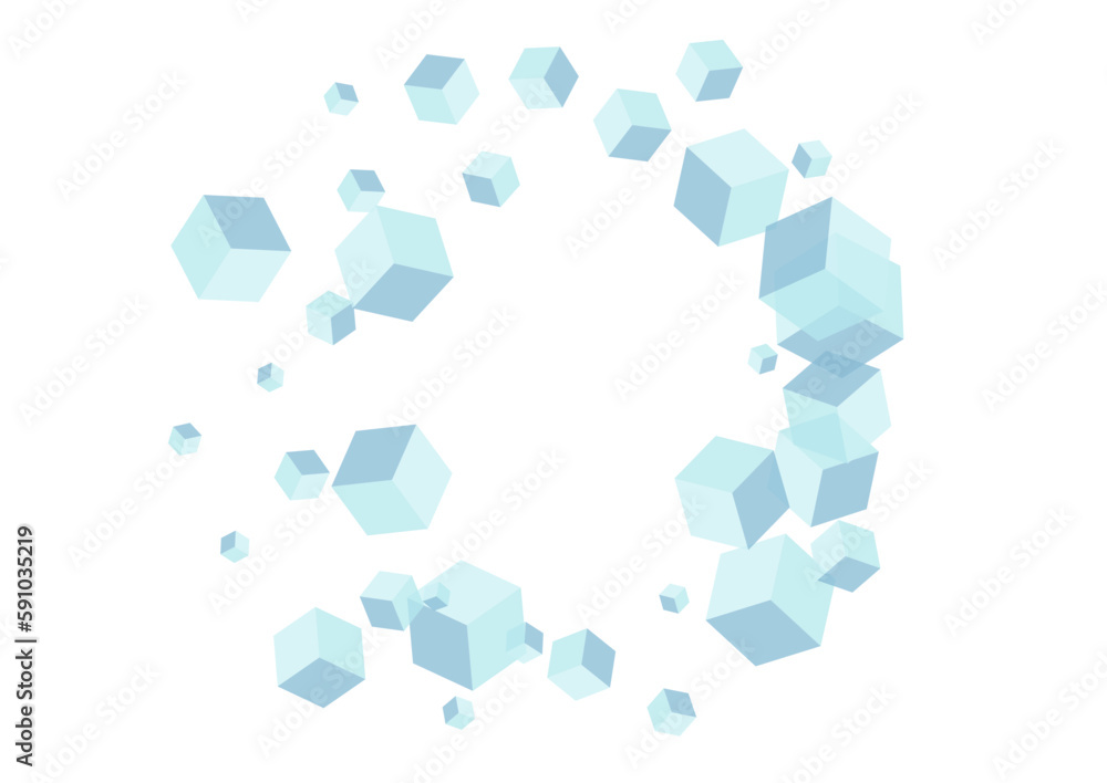 Sky Blue Polygon Background White Vector. Square Abstract Design. Gray ...