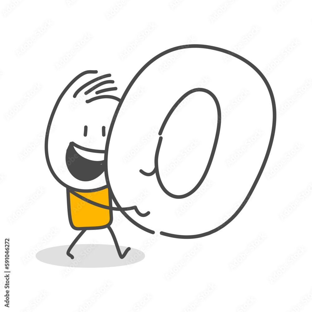 Stick figures. Alphabet. Isolated on white background. Hand drawn ...