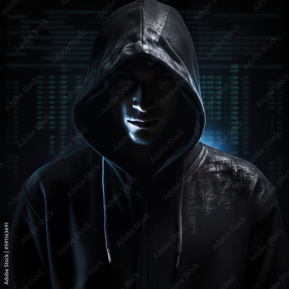 4k Cybersecurity image, futuristic, blue lighting, high resolution ...