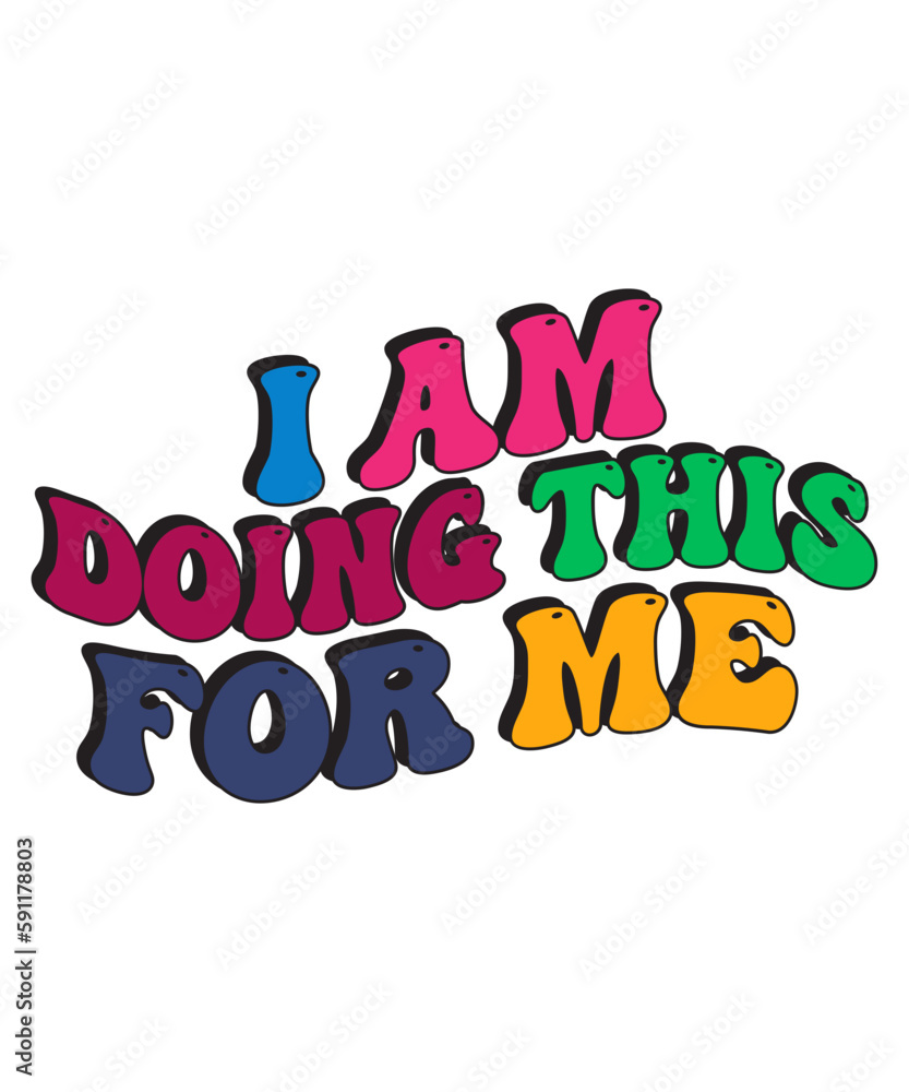 Inspirational Quotes Png Bundle, Retro Groovy , Motivational Png ...