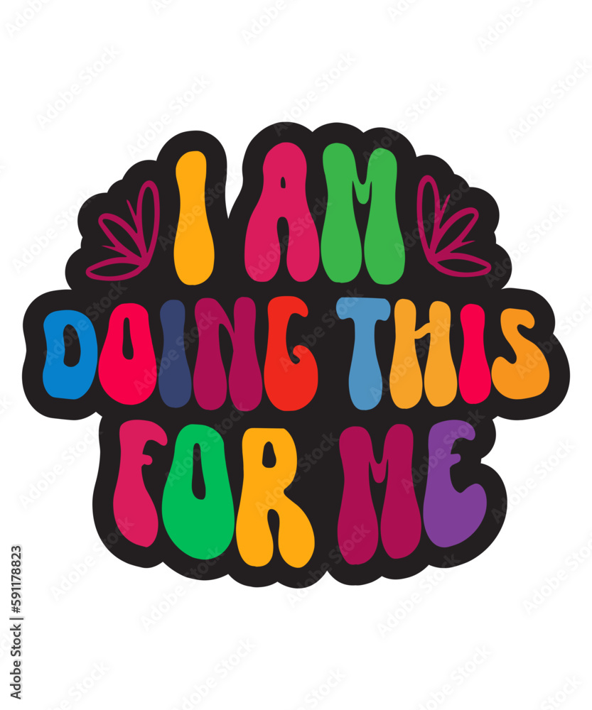 Inspirational Quotes Png Bundle, Retro Groovy , Motivational Png ...