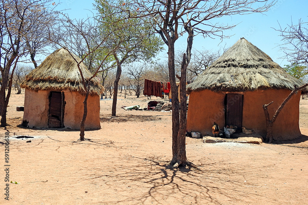 Himba tribe village, Outjo, Namibia Stock Photo | Adobe Stock
