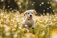Dog Chasing Butterflies Free Stock Photo - Public Domain Pictures