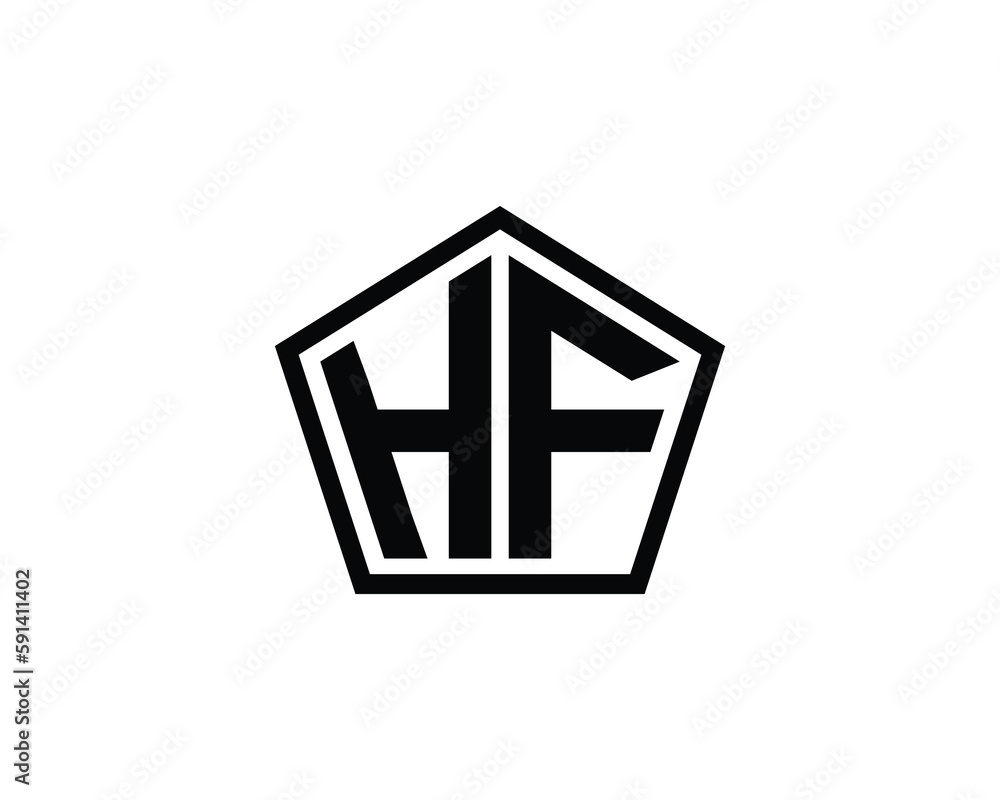 HF Logo design vector template Stock Vector | Adobe Stock
