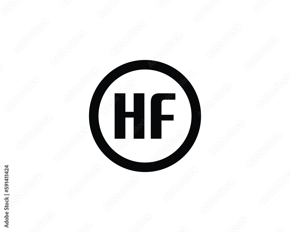 HF Logo design vector template Stock Vector | Adobe Stock