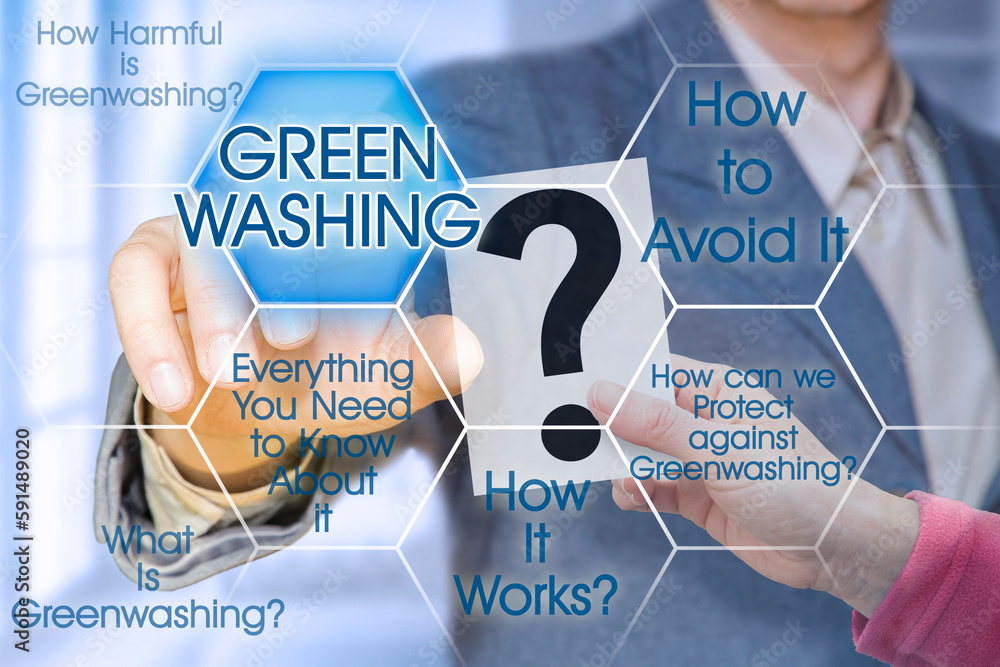 What is Greenwashing? How it works, and how to avoid It - Doubdts about green sheen concept with ...