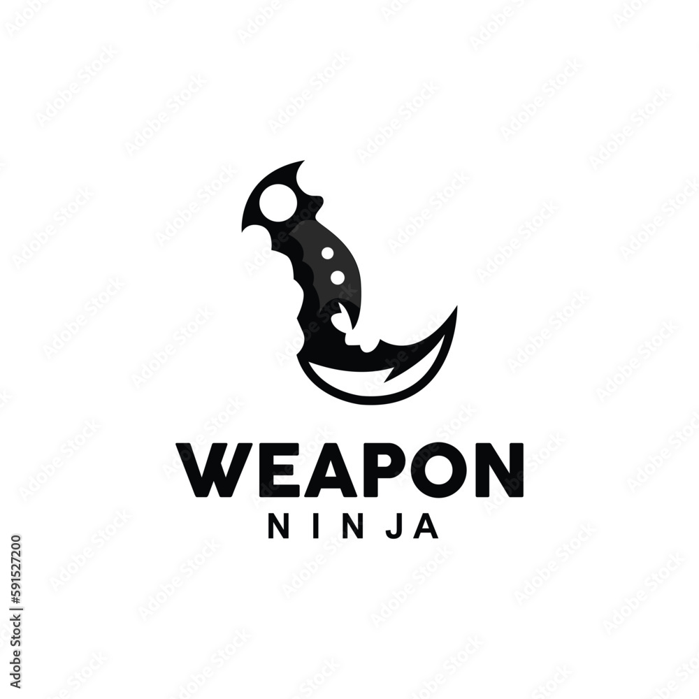 Weapon Logo, Traditional Weapon Karambit Vector, Ninja Fighting Tool ...