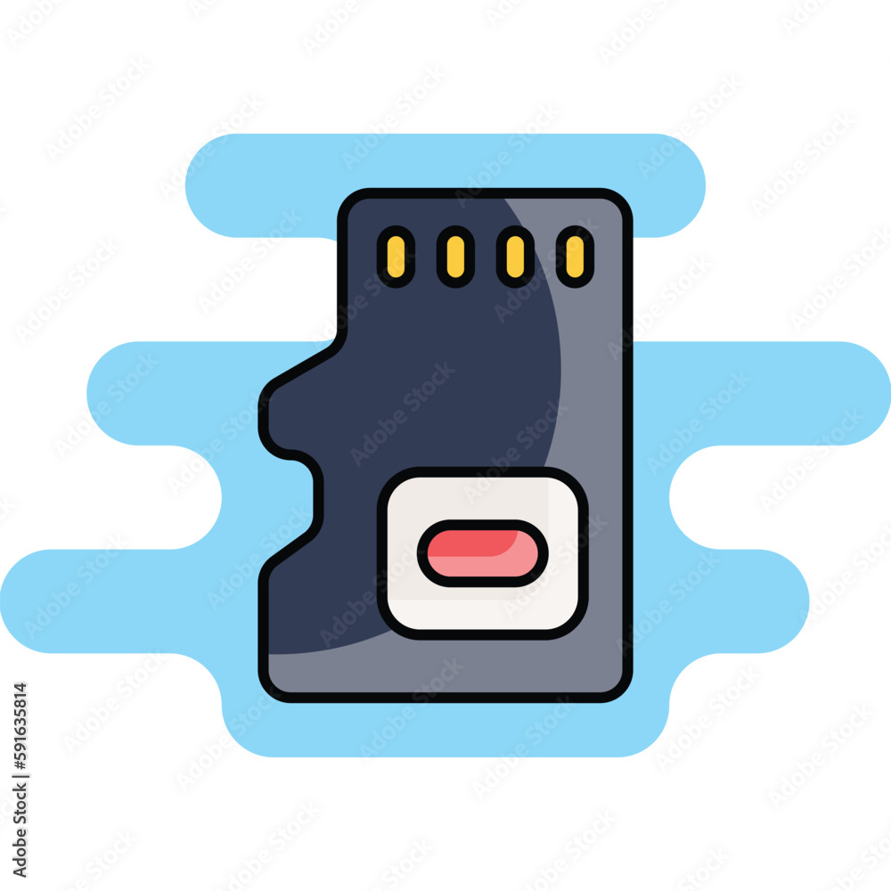 Vector de Stock Memorycard icon. Suitable for Web Page, Mobile App, UI, UX and GUI design ...