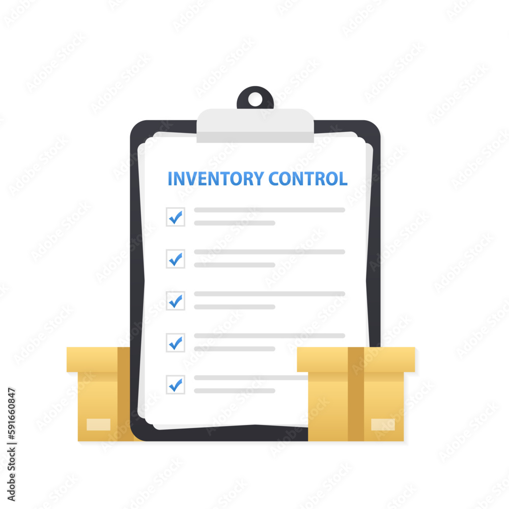 Document Inventory control. Illustration for websites, landing pages ...