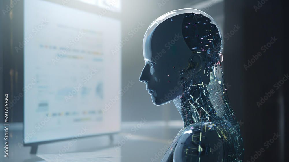 Machine learning reaction and ai artificial intelligence.Chat bot ...