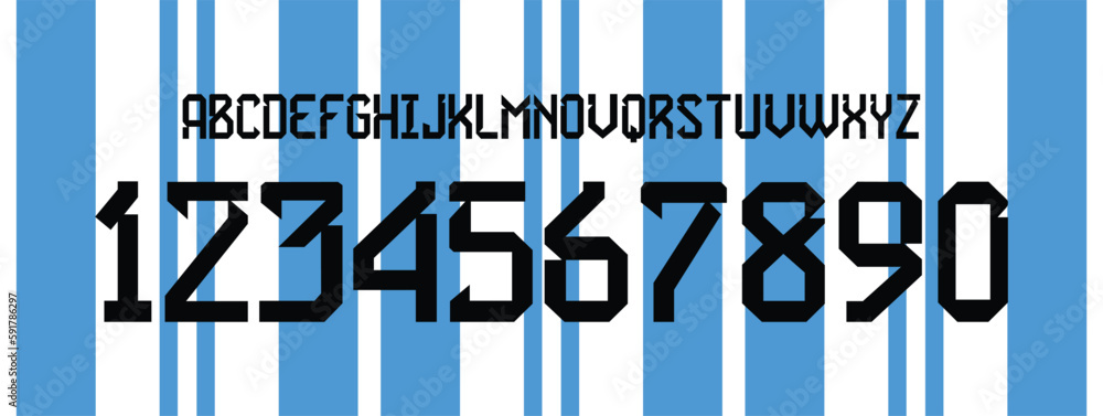 Stock-Vektorgrafik „font vector team 2022 kit sport style font ...