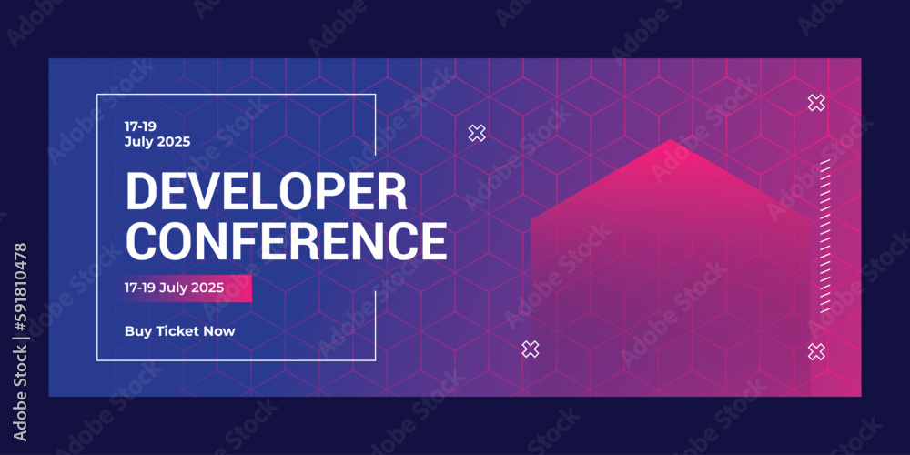 Business conference web banner template Stock Vector | Adobe Stock