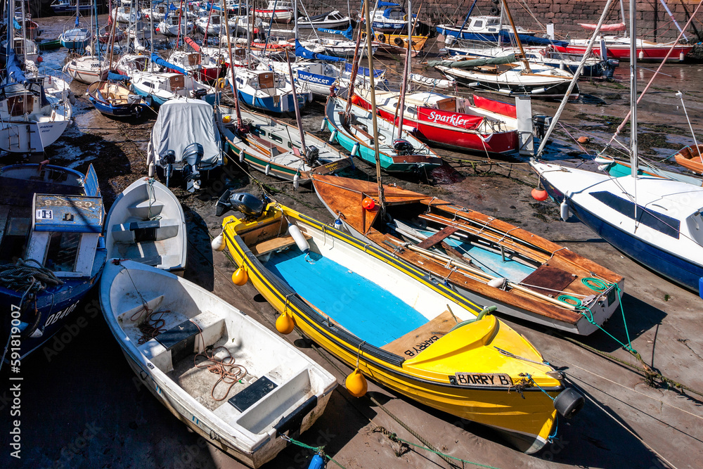 Crowded Harbour at North Berwick Stock Photo | Adobe Stock