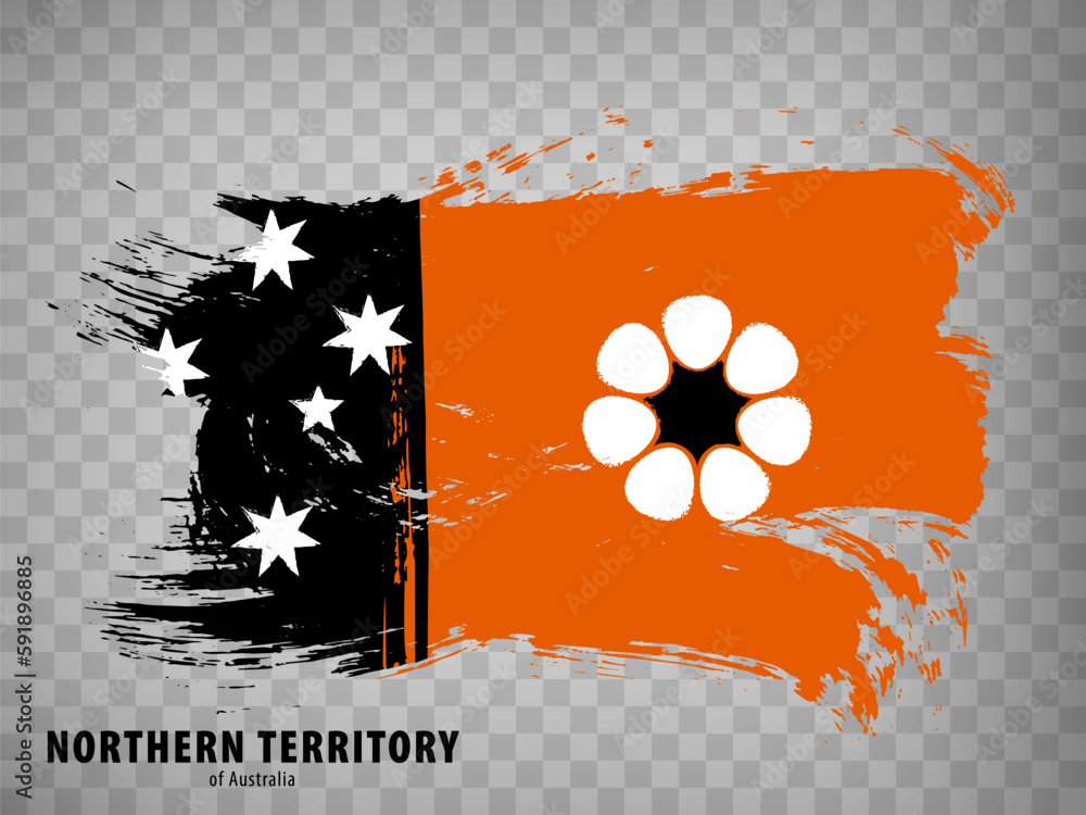 Flag Northern Territory brush strokes. Flag Northern Territory with ...