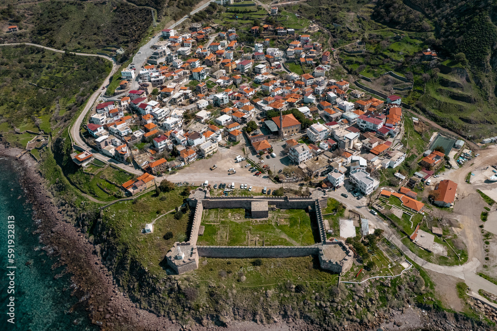Çanakkale - Babakale Castle and the city centre, the westernmost point ...
