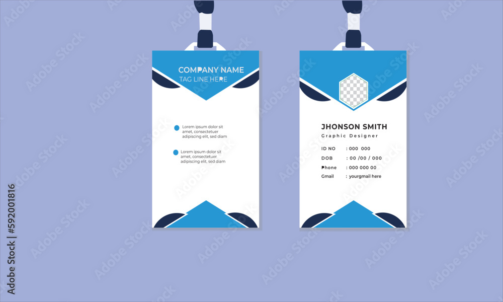 Professional corporate id card template, Modern and creative company ...