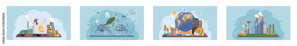 Saving the planet, World Environment Day. Planet Earth in smoke ...