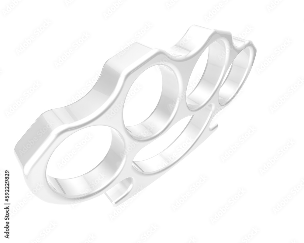 Brass knuckles isolated on transparent background. 3d rendering ...