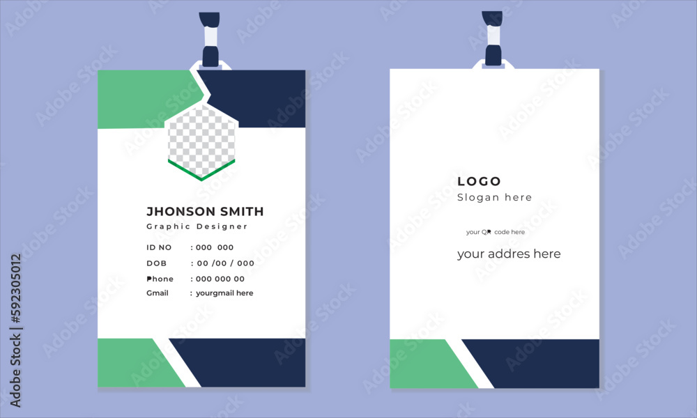 Professional corporate id card template, Modern and creative company ...
