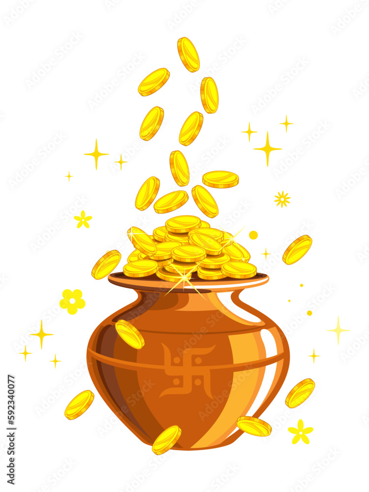 Akshaya tritiya kalash png, Golden kalash, Kalash png clipart, Kalash ...