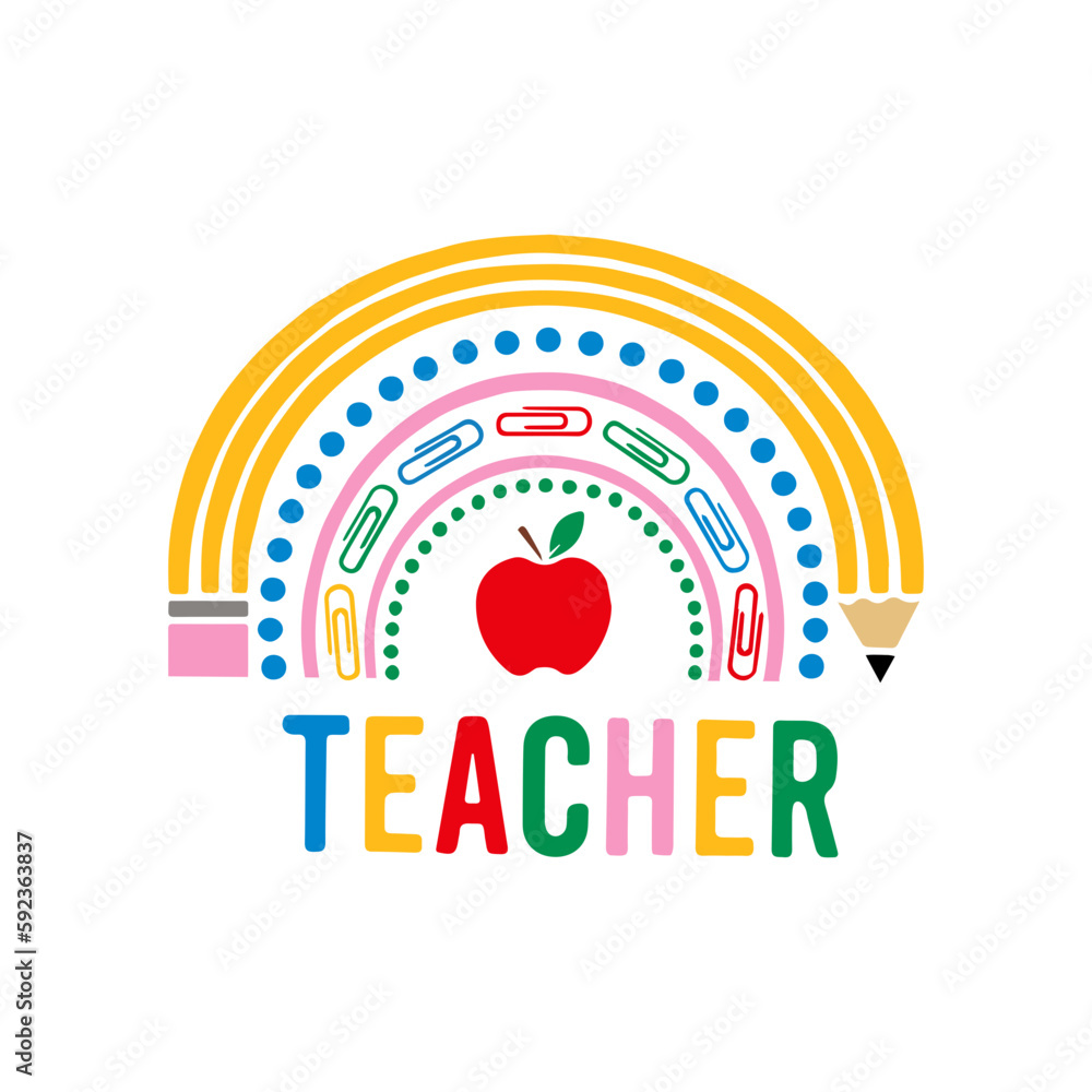 Teacher life svg, rainbow teacher svg, Boho Rainbow svg, Teacher ...