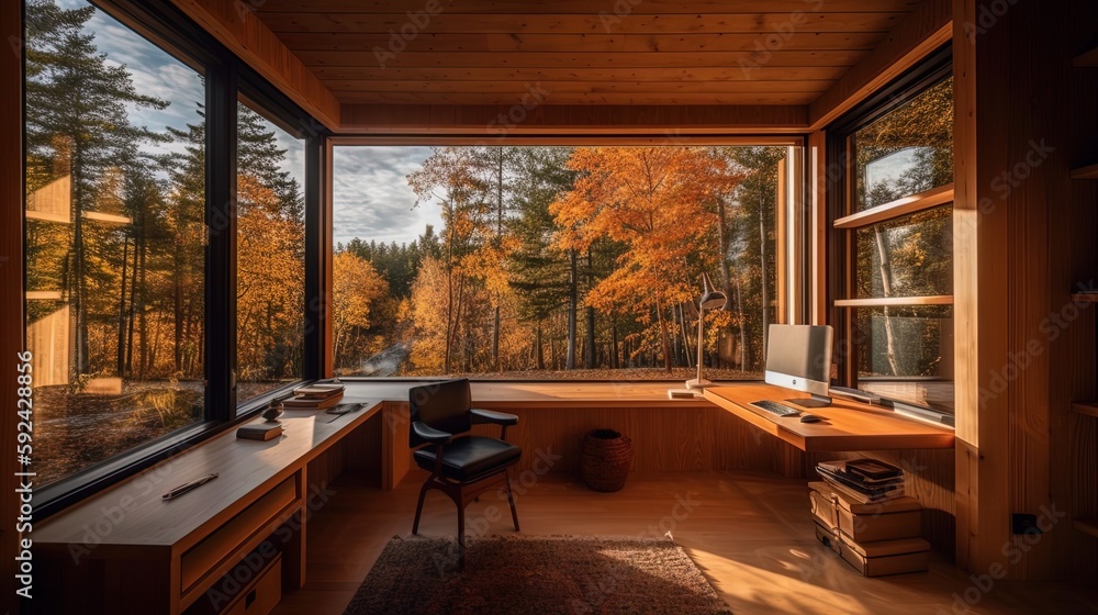 Fall background virtual webinar online presentation teams meeting with ...