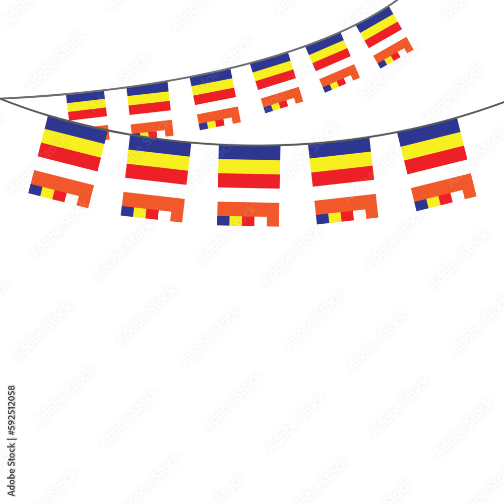 Buddhist flag Stock Vector | Adobe Stock