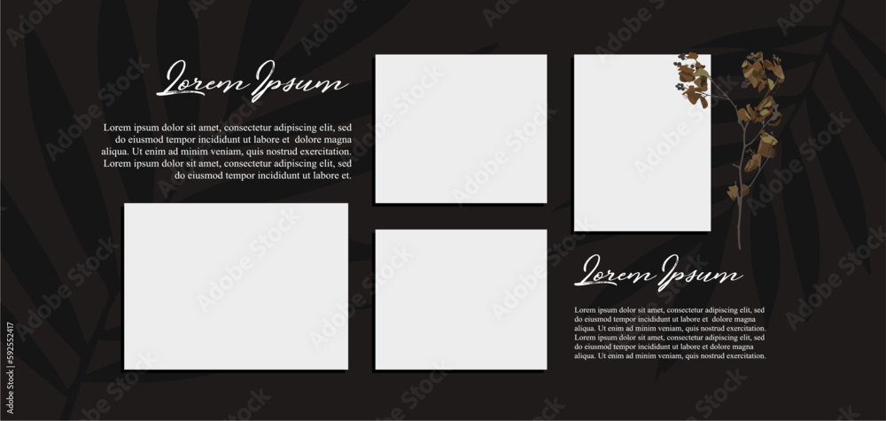 Pictures or photos frame collage. comics page grid layout abstract ...