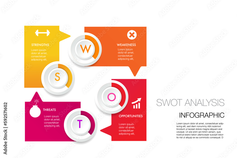 Infographic template for swot analysis for marketing can apply diagram ...