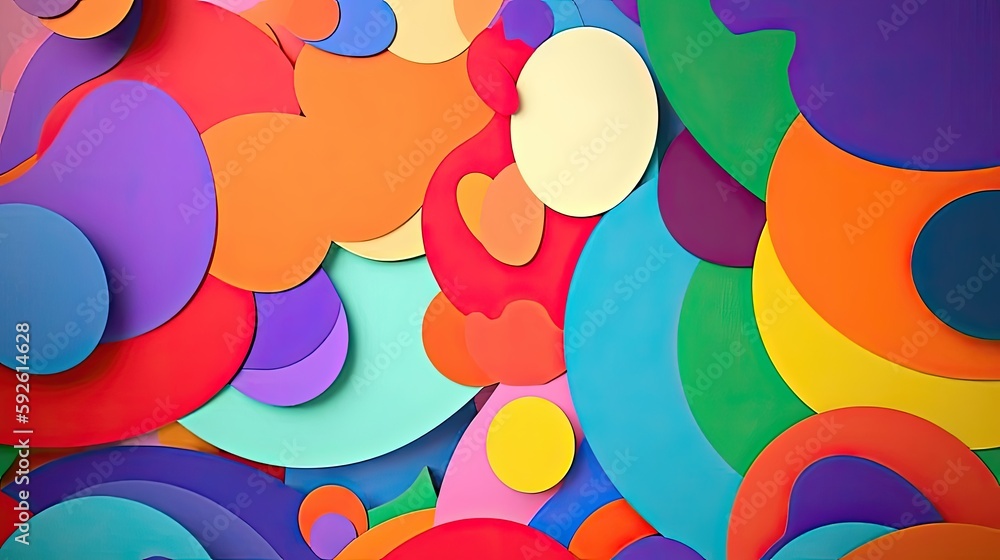 The layered paper shapes of this abstract background create a striking ...