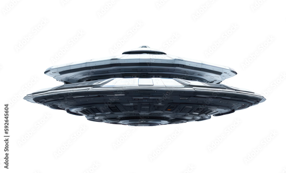 UFO alien spaceship on transparent background. Stock Illustration ...