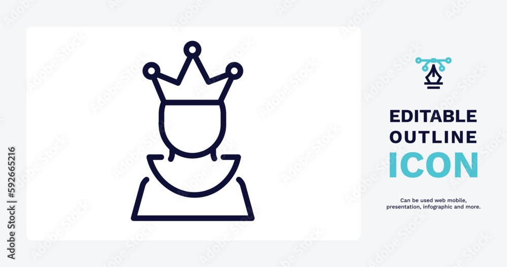 empress icon. Thin line empress icon from people and relation ...