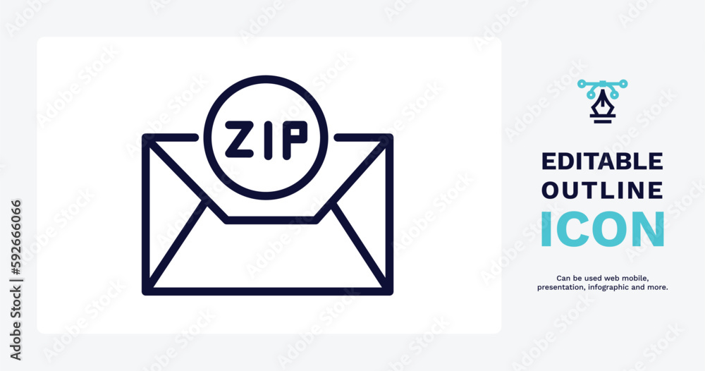 zip code icon. Thin line zip code icon from delivery and logistics ...