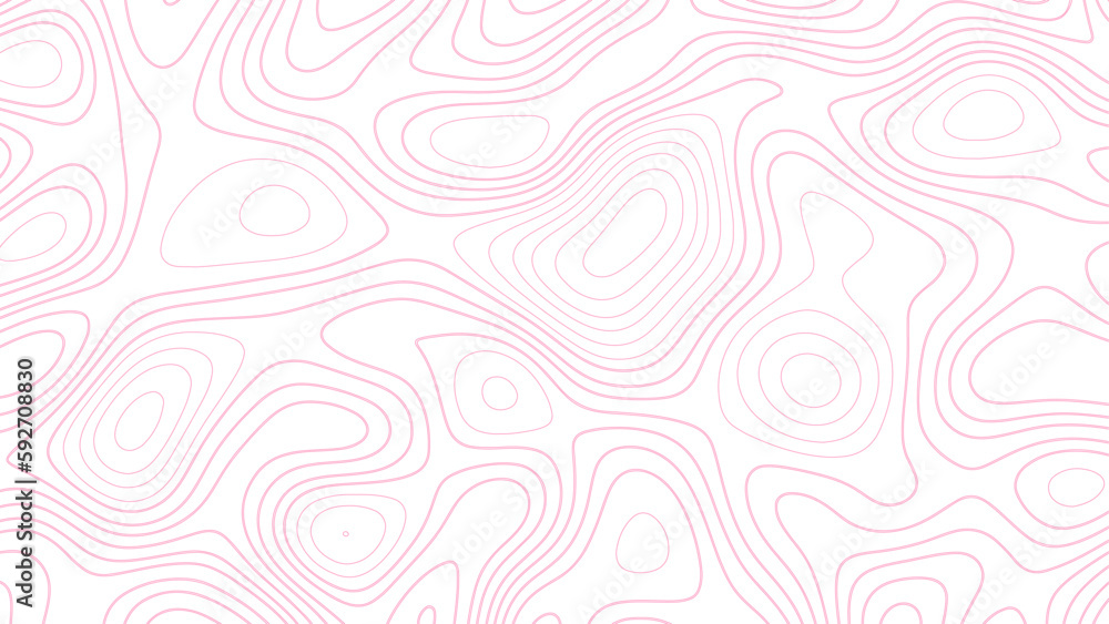 Vector de Stock Topographic line contour map background, Pink color ...