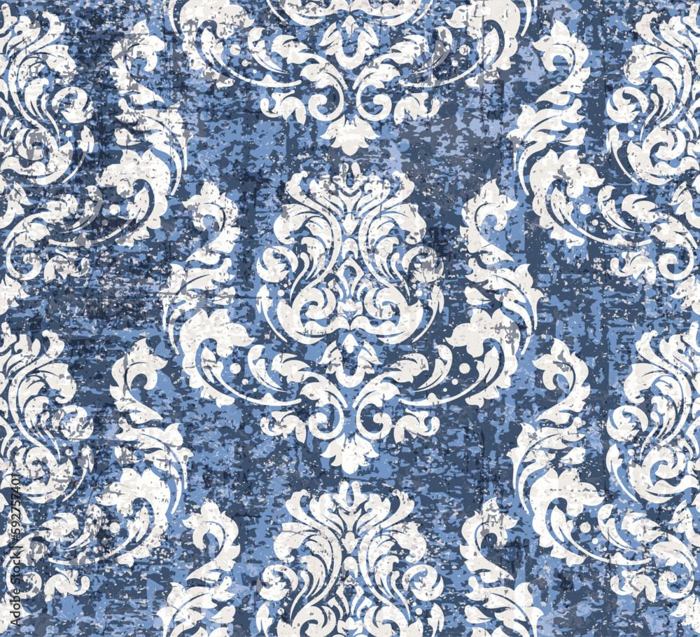 Vector damask seamless pattern background. Classical luxury old ...