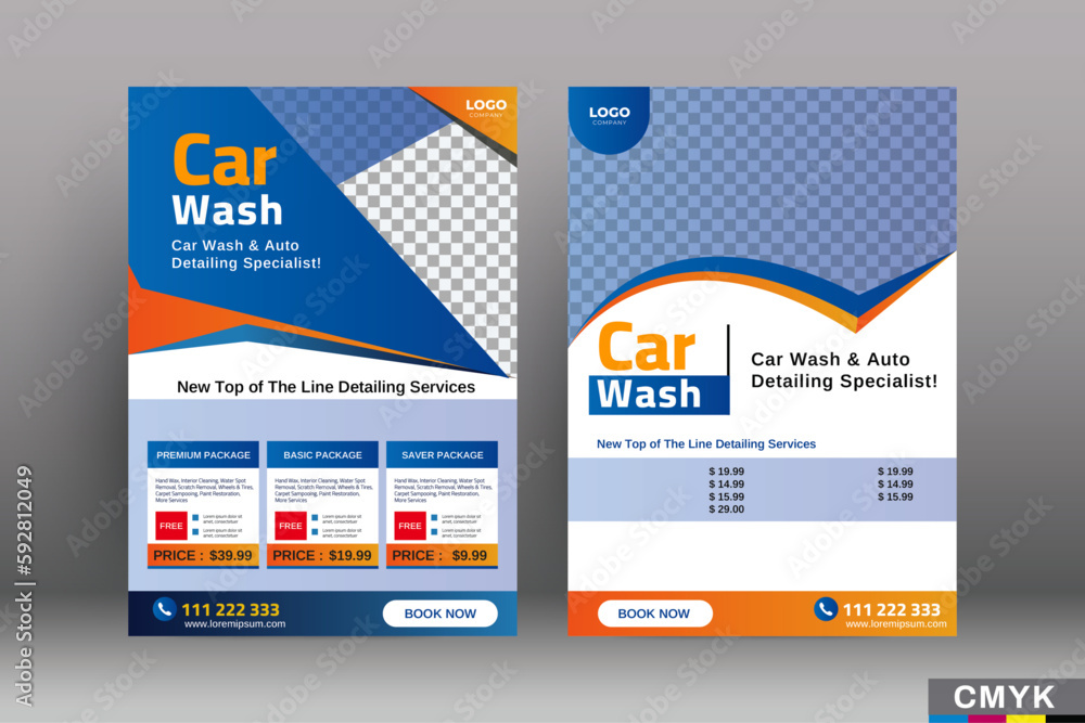 Car wash flyer, poster, printable, brochure, magazine, annual report ...