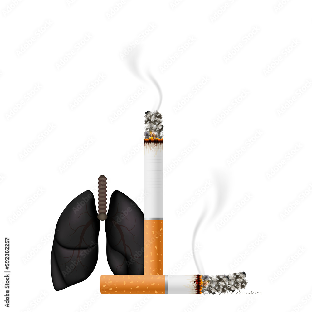 Dangers of smoking. Smoking effect on human lung. Stop smoking, World ...