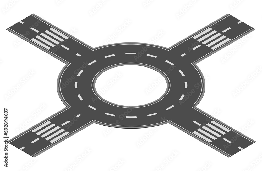 Isometric road element for highway city street map traffic creation ...