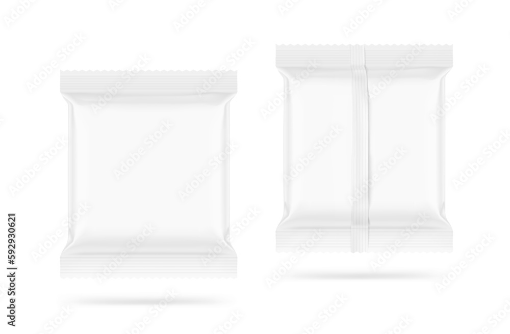 Pillow bag mockup. Vector illustration isolated on white background ...
