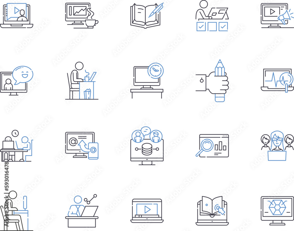 Workflow and office outline icons collection. Workflow, Office ... Workflow and office outline icons collection. Workflow, Office ...
