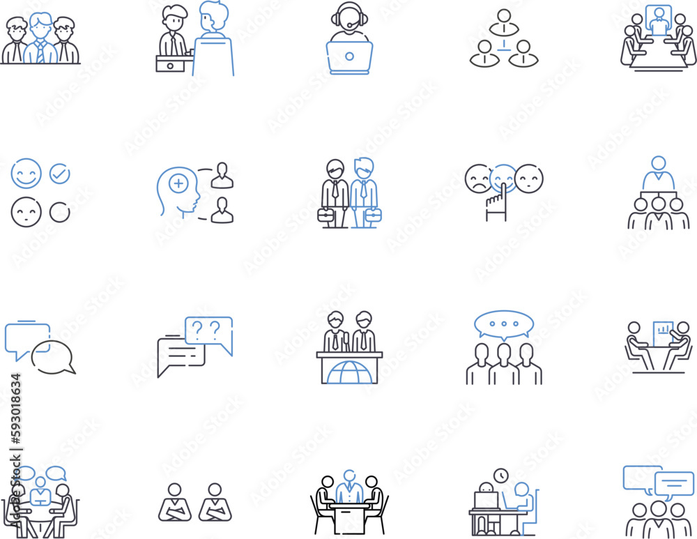 Discussion outline icons collection. Debate, Analyze, Evaluate ...