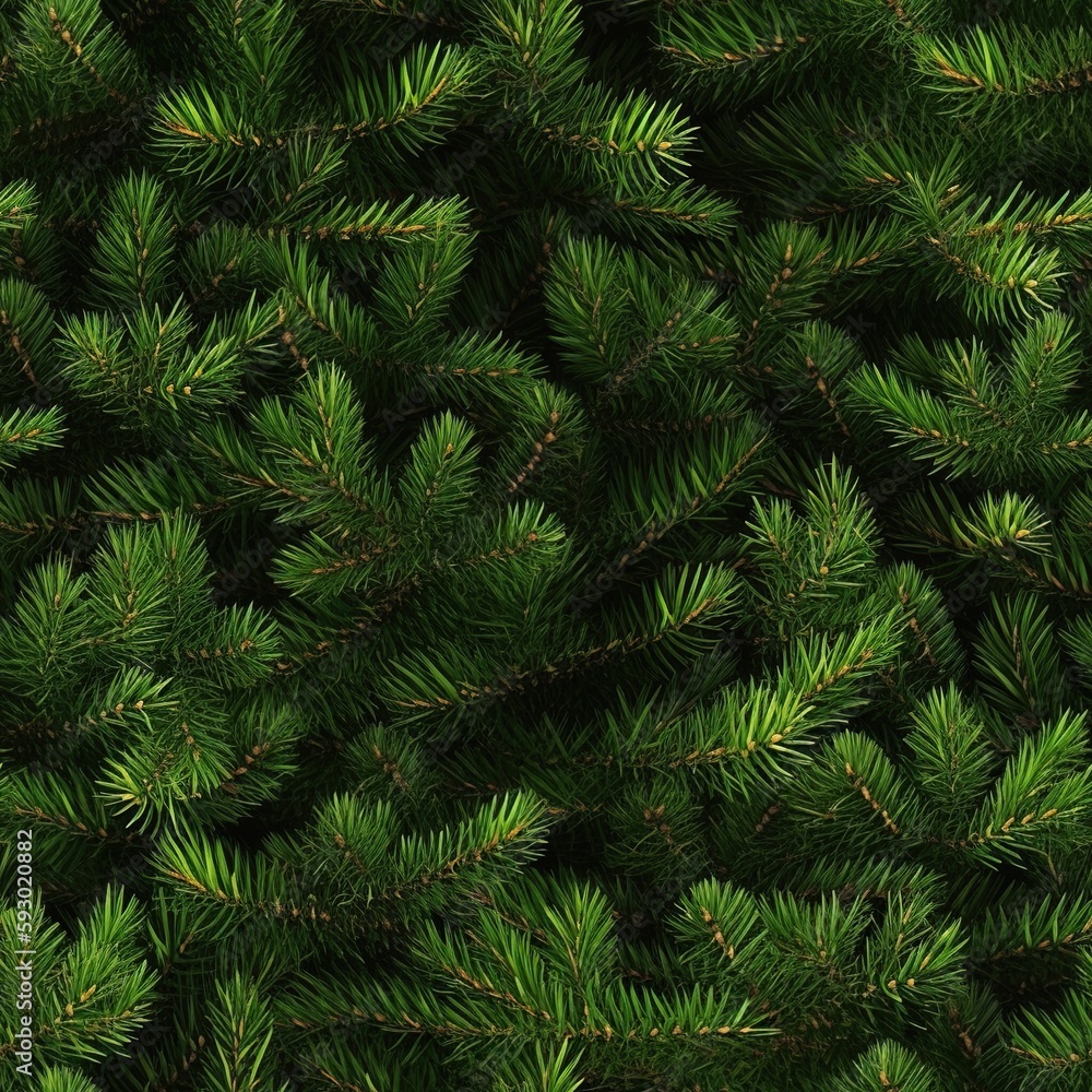 Beautiful seamless pattern with Christmas tree branches. Endless ...