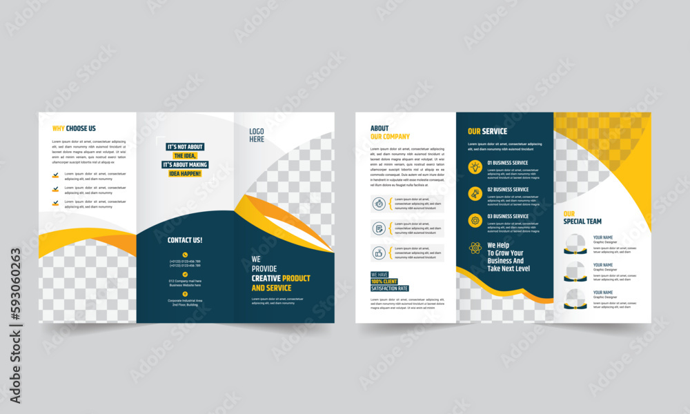 Brochure design, brochure template, creative tri-fold, trend brochure ...