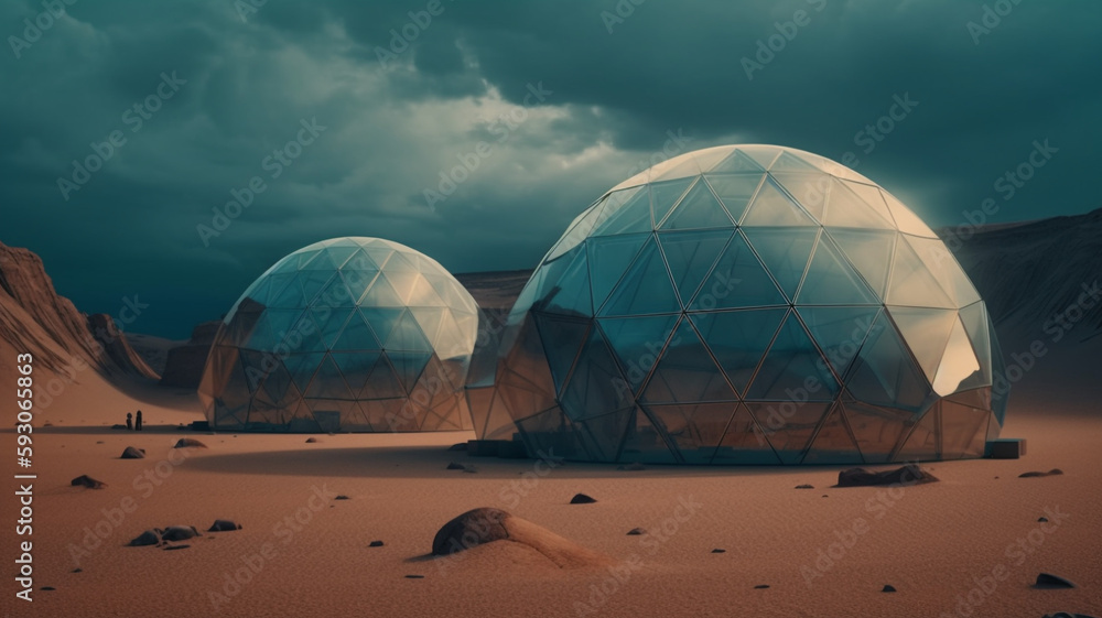 Explore Martian Colony, terraforming, Moon Dome City, geodesic domes on ...
