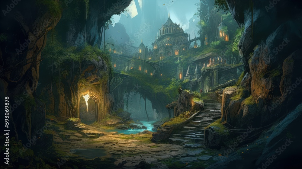 RPG Game World Map Stock Illustration | Adobe Stock